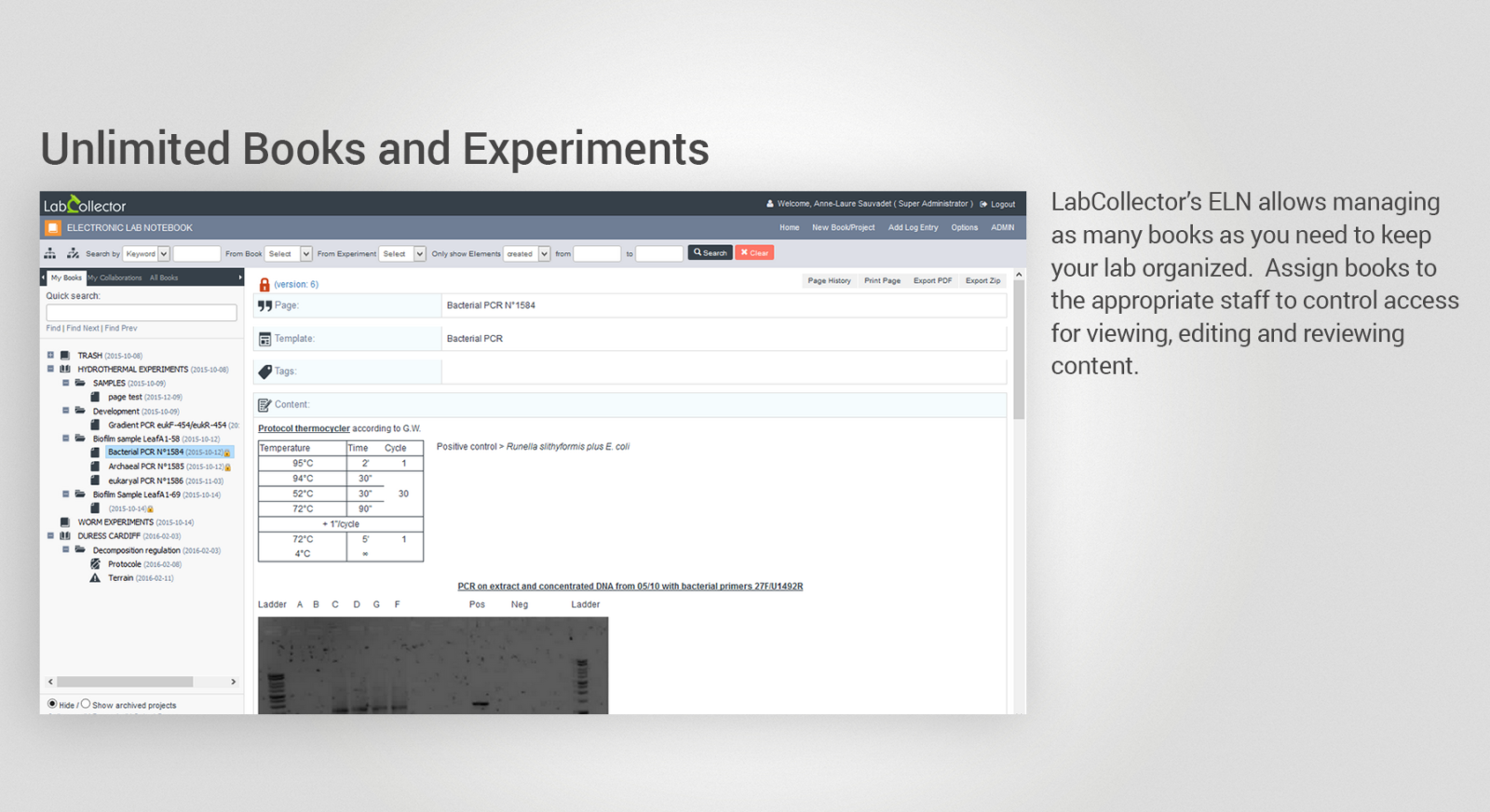 Electronic Lab Notebook (ELN) - LabCollector Electronic Lab Notebook (ELN) - LabCollector